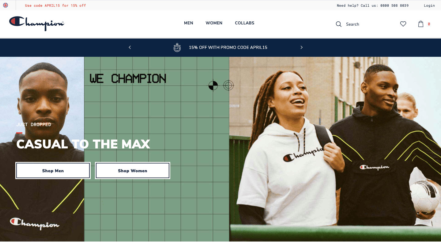 Top Sportswear Website Designs | Limely