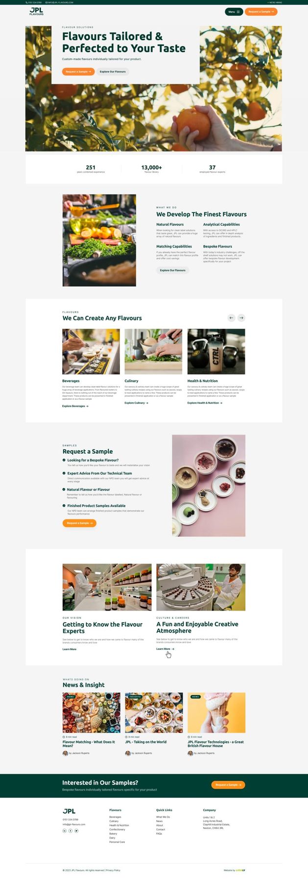 JPL Flavours: Website Case Study | Limely