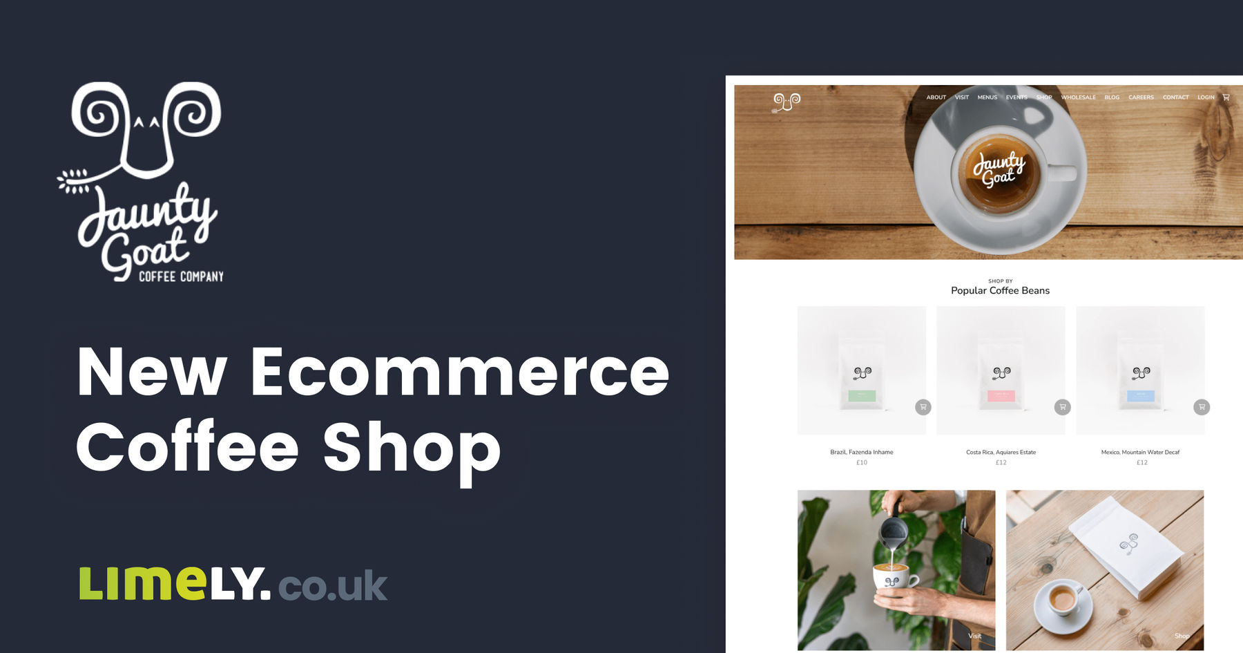 Jaunty Goat: Coffee Shop Website Case Study | Limely