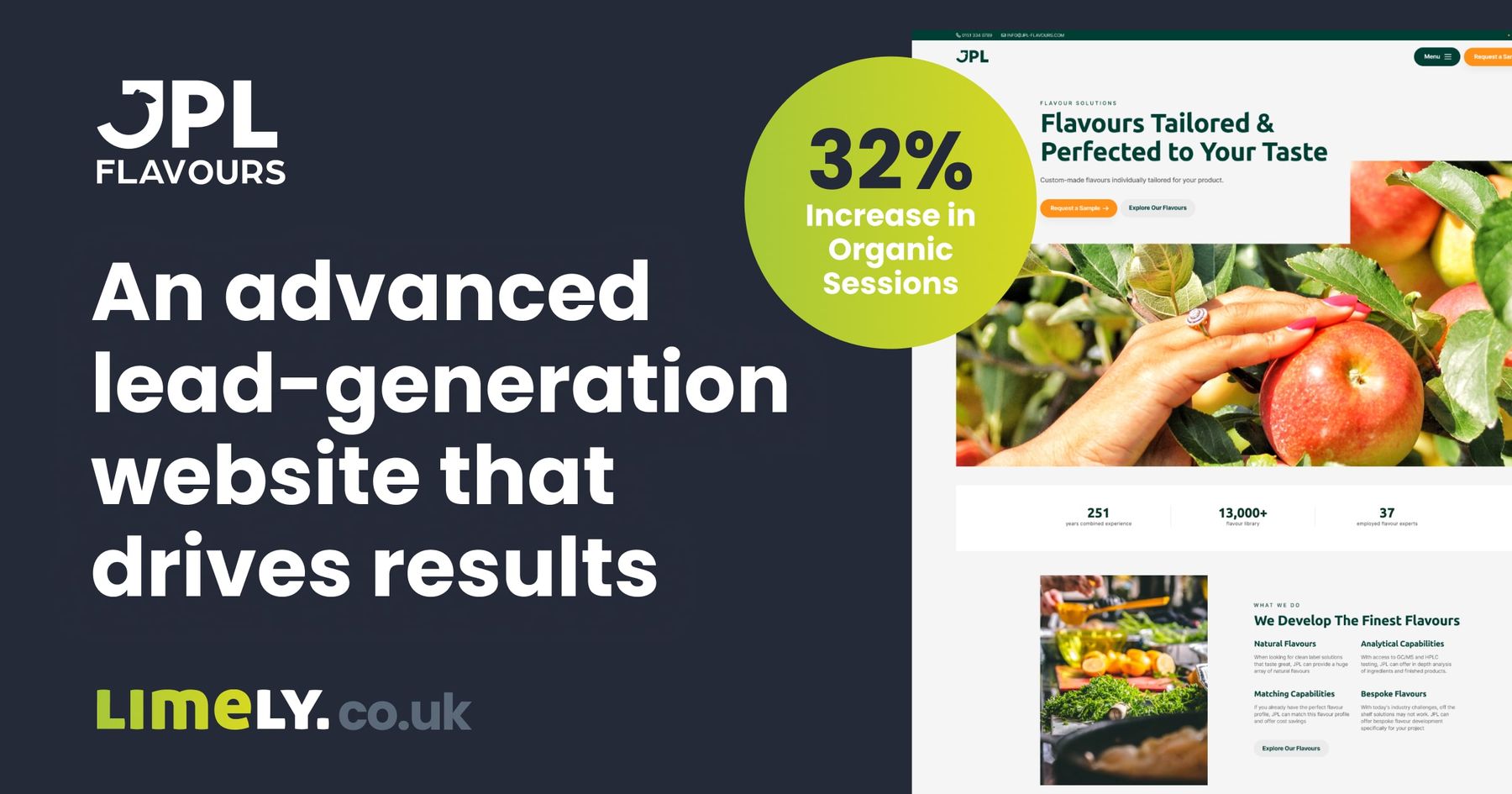 JPL Flavours: Website Case Study | Limely